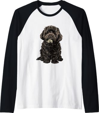 Whyitsme Design Schwarzer Havanesischer Hund Illustration Raglan