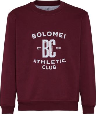 Brunello Cucinelli Sweatshirt mit Print - Rot