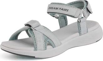 Dream Pairs Sandales de Sport pour Femmes Confortable et Légères Sandale de randonnée dété Décontractées,Size 41.5,Gris,QDL19001L