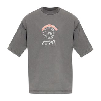 Marni Das Logo T-Shirt - - Tops - Herren - Grau - XL