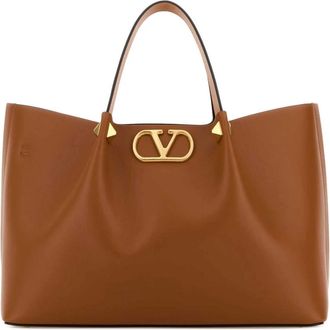 Valentino Garavani Femme, Sacs, Brun, Taille: ONE Size VLogo Signature Medium Shopping Bag