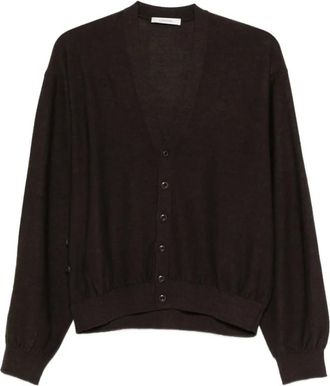 Christophe Lemaire Femme, Pulls, Brun, Taille: 44 FR V Neck Cardigan