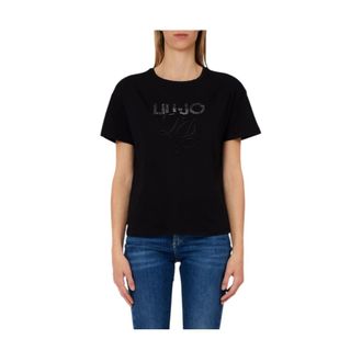 Liu Jo Femme, Tops, Noir, Taille: 36 FR T-shirt &agrave; manches courtes