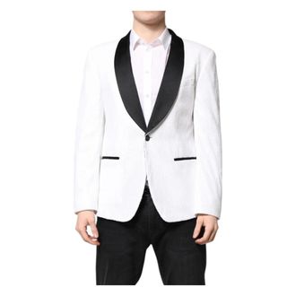 Dolce & Gabbana Einreiher-Mantel-Blazer - - Jackets - Herren - Wei&szlig; - L