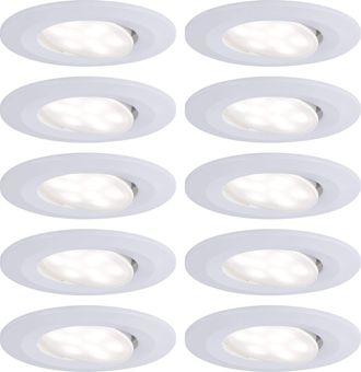 Paulmann 99924 Einbauleuchte LED Calla rund 10x5,2W Weiß matt schwenkbar