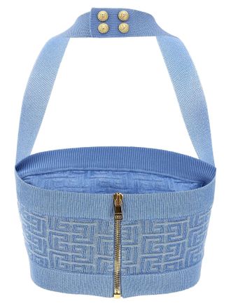 Balmain Monogram Knit Tank Top - Periwinkle