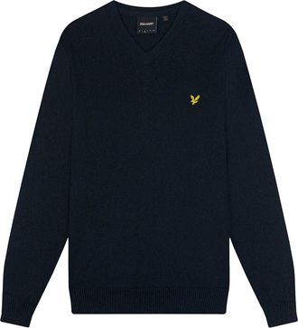 Lyle & Scott Merino Pullover V-Ausschnitt f&uuml;r Herren (Marine)