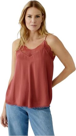 Oui Femme, Tops, Rouge, Taille: 36 FR Top en satin