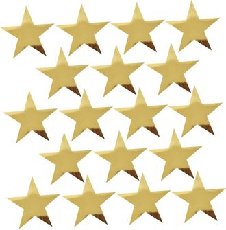 Garneck 25 St&uuml;ck Gro&szlig;e Goldene Papiersterne Dekoration Pentagramm Ausschnitte f&uuml;r Hochzeitsfeiern Party und Festtagsdeko Leichte Sternausschnitte f&uuml;r Fotohint