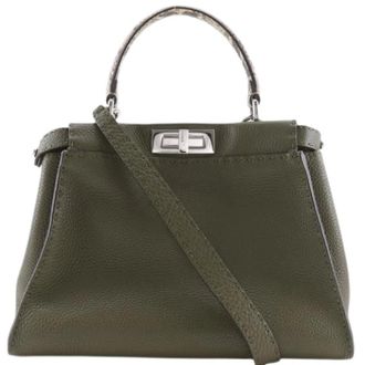 Fendi Pre-owned Peekaboo Selleria Calf Python 2-Way Tasche - - Pre-owned - Damen - Gr&uuml;n - ONE SIZE