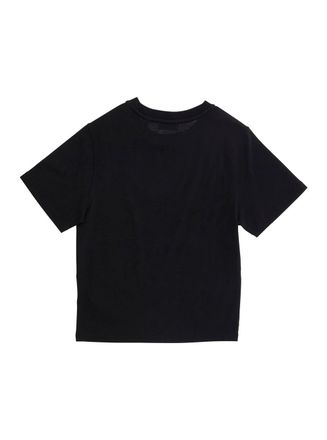Burberry Boys Crew Neck T-Shirt Black Cotton T-Shirts And Polos