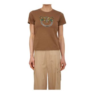 Pinko Pinko, Femme, Tops, Brun, Taille: 42 FR Jersey