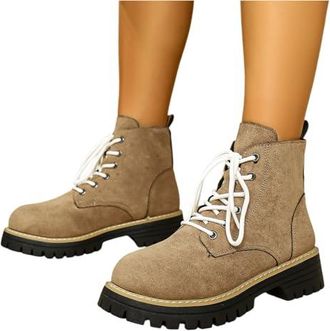 Generic Bottines de marche pour femme - L&eacute;g&egrave;res et antid&eacute;rapantes - Chaussures de trekking &agrave; lacets - Style d&eacute;contract&eacute; - Vintage - Combat militaire, a05, 48 