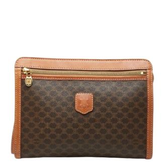 Celine Pre-owned Sac Macadam en Cuir PVC - Femme - Pre-owned - Brun - Taille: ONE Size
