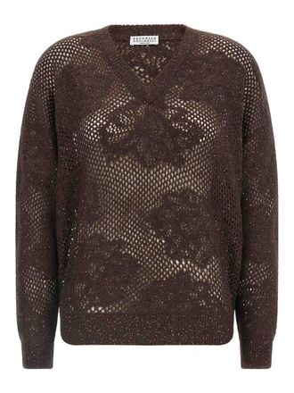 Brunello Cucinelli Rundhalspullover - Braun