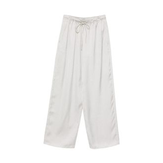 Emporio Armani Gestreifte- weite Hose - - Trousers - Damen - Wei&szlig; - XS