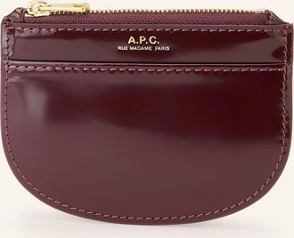 A.P.C. Kartenetui Demi-Lune Mit M&uuml;nzfach rot