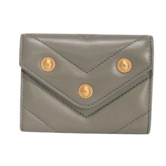 Chanel Portefeuille Bifold Nappa Chevron Pre-owned - Femme - Pre-owned - Gris - Taille: ONE Size