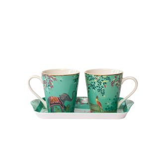 Sara Miller Sara Miller India Becher und Tablett Set