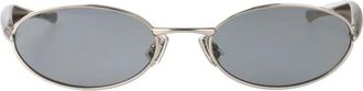 Bottega Veneta Lunettes de soleil ovales - unisex - Accessoires - Gris - Taille: 57 MM