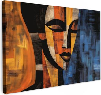 MuchoWow © Wandbilder Groß 120x80 cm XXL Wohnzimmer Wanddeko Schlafzimmer Zimmerdeko Wandgemälde Zimmer Deko auf Wand Dekoration Wall Art Abstrakt - Porträt - 