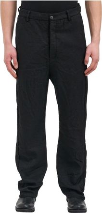 Po&eacute;me Boh&eacute;mien Poeme Bohemien, Homme, Pantalons, Noir, Taille: L Pantalons Larges en Laine Vierge