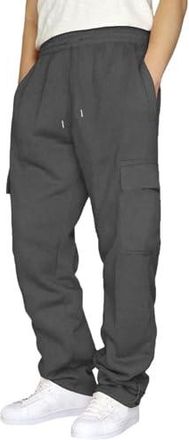 Generic Pantalon Jogging Homme Coton Pantalons de Sport D&eacute;contract&eacute; Pantalons Homme D&eacute;contract&eacute;s Confortables Uni Jogging avec Cordon de Serrage et Poches pou