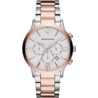 Emporio Armani Homme, Accessoires, Gris, Taille: ONE Size Montre grise en acier inoxydable