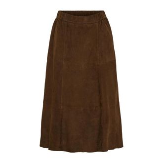 BTF-CPH A-Linien-Midi-Wildlederrock - - Skirts - Damen - Braun - XS