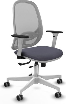 Piqueras y Crespo Hocharbeitsstuhl mit 1D-Armlehnen, h&ouml;henverstellbare Lendenwirbelst&uuml;tze, ausgestattet mit Syncro/Traslack und Schneideschaum, mit Rollen 65 mm, Parket