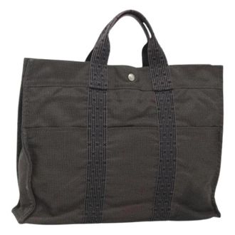 Herm&egrave;s Pre-owned Vintage Canvas Tote Bag - - Pre-owned - Damen - Grau - ONE SIZE