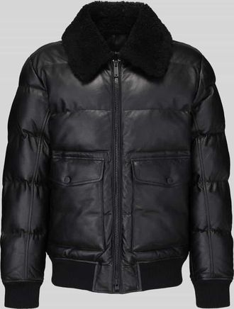 Strellson Lederjacke aus Lammnappa mit Fellkragen