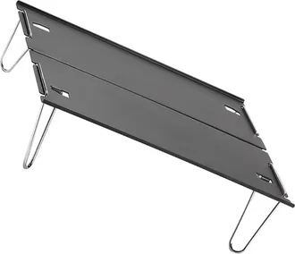 Soimiss Klappbarer Aluminiumlegierung Camping Tisch Leicht Kompakt Mobiler Beistelltisch f&uuml;r Outdoor Picknick Teetisch Gartenm&ouml;bel Schwarz Einfach zu Transpor