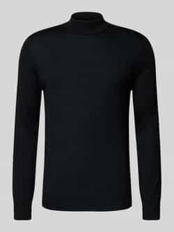 Christian Berg Strickpullover aus Woll-Mix mit Stehkragen