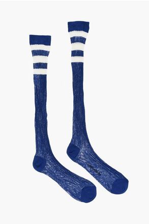 Dsquared2 Two-Tone Ribbed Long Socks size M