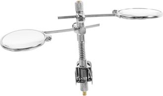 Hemobllo JEWEDECO Aufsteckbare 2 Linsen Lupe 25mm Glas mit 5 Fach Vergr&ouml;&szlig;erung Verstellbarer Brillenclip mit Gummipolster f&uuml;r Schmuck und Uhrenreparatur Pr&auml;zis