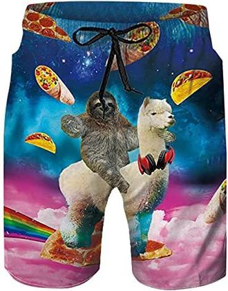 Generico Maillot de bain Homme Surf Sport Maillots de Piscine Natation À Séchage Rapide Dété Short De Bain Respirant Grande Taille Boxer Mer Avec Poches Vacanc