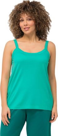 Ulla Popken Damen Spaghetti-Top T-Shirt, Türkisgrün, 54-56
