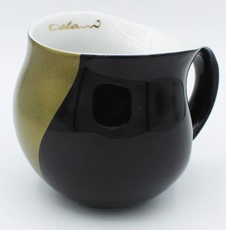 Luigi Colani Designer Tasse Kaffeetasse Becher Cappuccinotasse Kaffeebecher Gold&Color Arrow Gold/Schwarz 280 ml