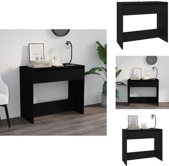 vidaXL Table console Noir 89x41x76,5 cm Acier - Table Basse - Meuble Entrée - Table Dappoint - Table Console Noire - Rangement Intérieur