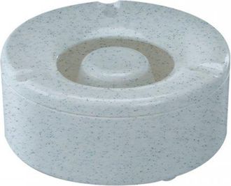 WACA 1810 Windaschenbecher Kunststoffaschenbecher stapelbar und glutfest, Farbe:granit, Gr&ouml;&szlig;e:Dm 125 mm / 50 mm h