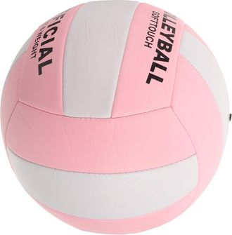 Luxshiny Homoyoyo Trainingsball Volleyball Soft Aufblasbar Standardgr&ouml;&szlig;e 5 Wei&szlig; Pink Maschinengen&auml;ht Dickes Material f&uuml;r Sportger&auml;te Zuhause und Hallensport