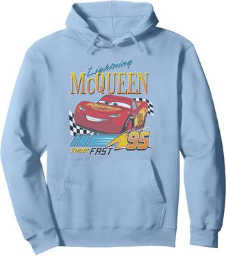 Disney Pixar Cars 2 Lighting Mc Queen Think Fast Portrait Pullover Hoodie