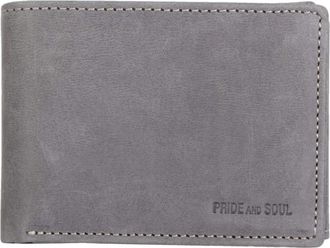 Pride and Soul Damen und Herren Mini Geldbörse aus Echtleder im Querformat, Portemonnaie mit 2 Scheinfächer, Münzfach und 5 Kartenfächer für Kreditkarten, Geldbeutel