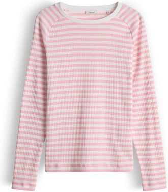 OPUS Longsleeve SORKA mit geringeltem Rippjersey Schmale Passform, gerader Schnitt, Langarm, Rippstruktur