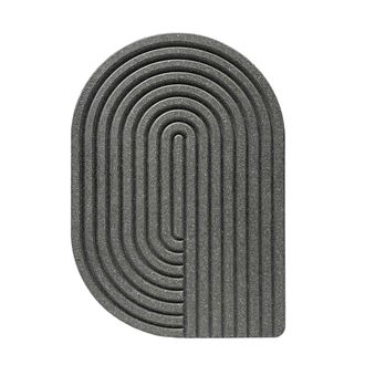 WYE Schneidebrett klein - Curve in Schiefer Schwarz (Grau) - Design K&uuml;chenbrett multifunktional & nachhaltig sp&uuml;lmaschinenfest - auch als K&auml;sebrett Wurstp