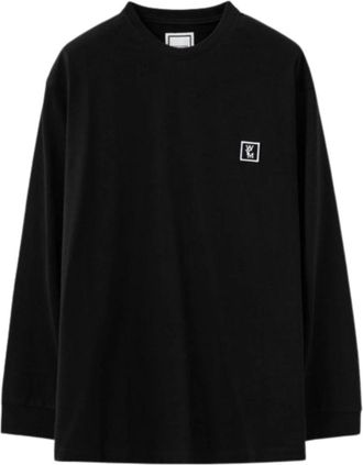 Wooyoungmi Wooyoungmi, Homme, Tops, Noir, Taille: M T-Shirt Logo Manches Longues