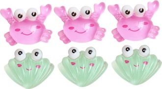 Aboofan 60 Stück Teiliges Resin Meeresbewohner Deko mit Krebs Seestern Farblich Gemischt Umweltfreundlich Langlebig für DIY Schlüsselanhänger Mikro Landschaft