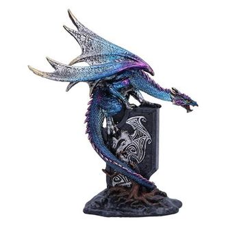 Nemesis Now Figurine de dragon bleu du sceau draconique - Ornement en r&eacute;sine de 17,5 cm, article cadeau de collection, moul&eacute; en r&eacute;sine de qualit&eacute; sup&eacute;rieure, habi