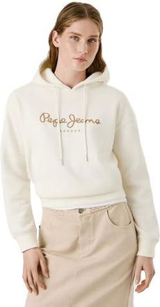Pepe Jeans London Baddy Hoodie Maillot de survêtement, Beige (Blanc huître), XS Femme